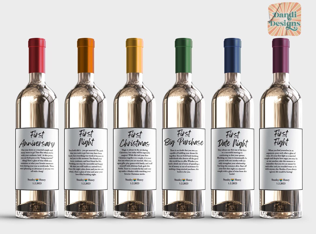 LGBTQ Marriage Wedding Gift Custom Wine Labels, Engagement Gift for Gay ...