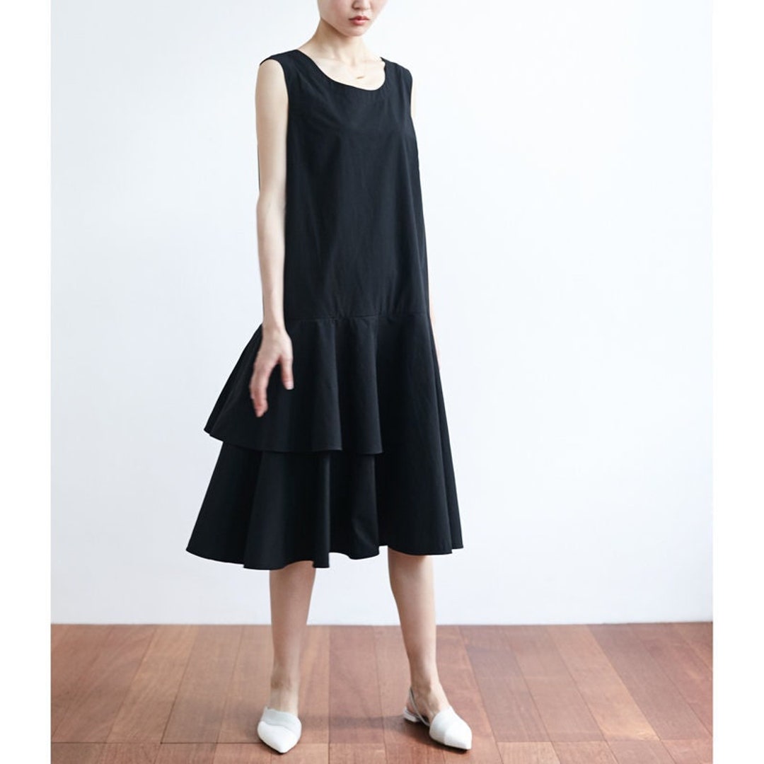 Summer Sleeveless Dress Soft Sundress Casual Loose Dress Tunics Cotton ...