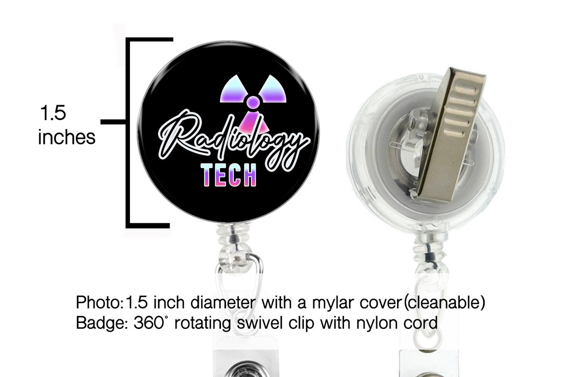 Radiology Tech Badge Holder, Colorful Radiation Symbol - Etsy