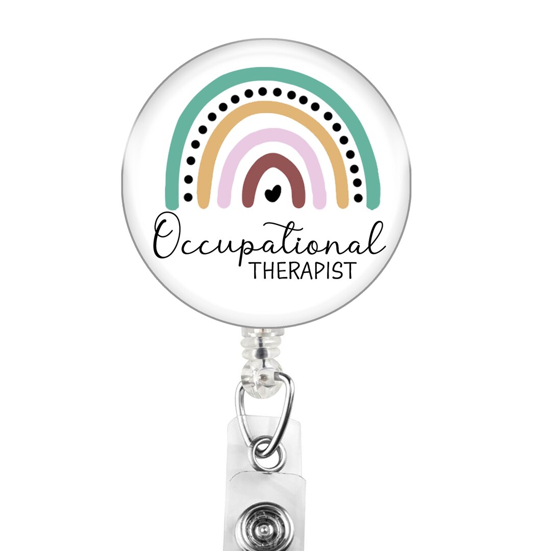 Occupational Therapy Custom Badge Reel, Rainbow, OT - Etsy