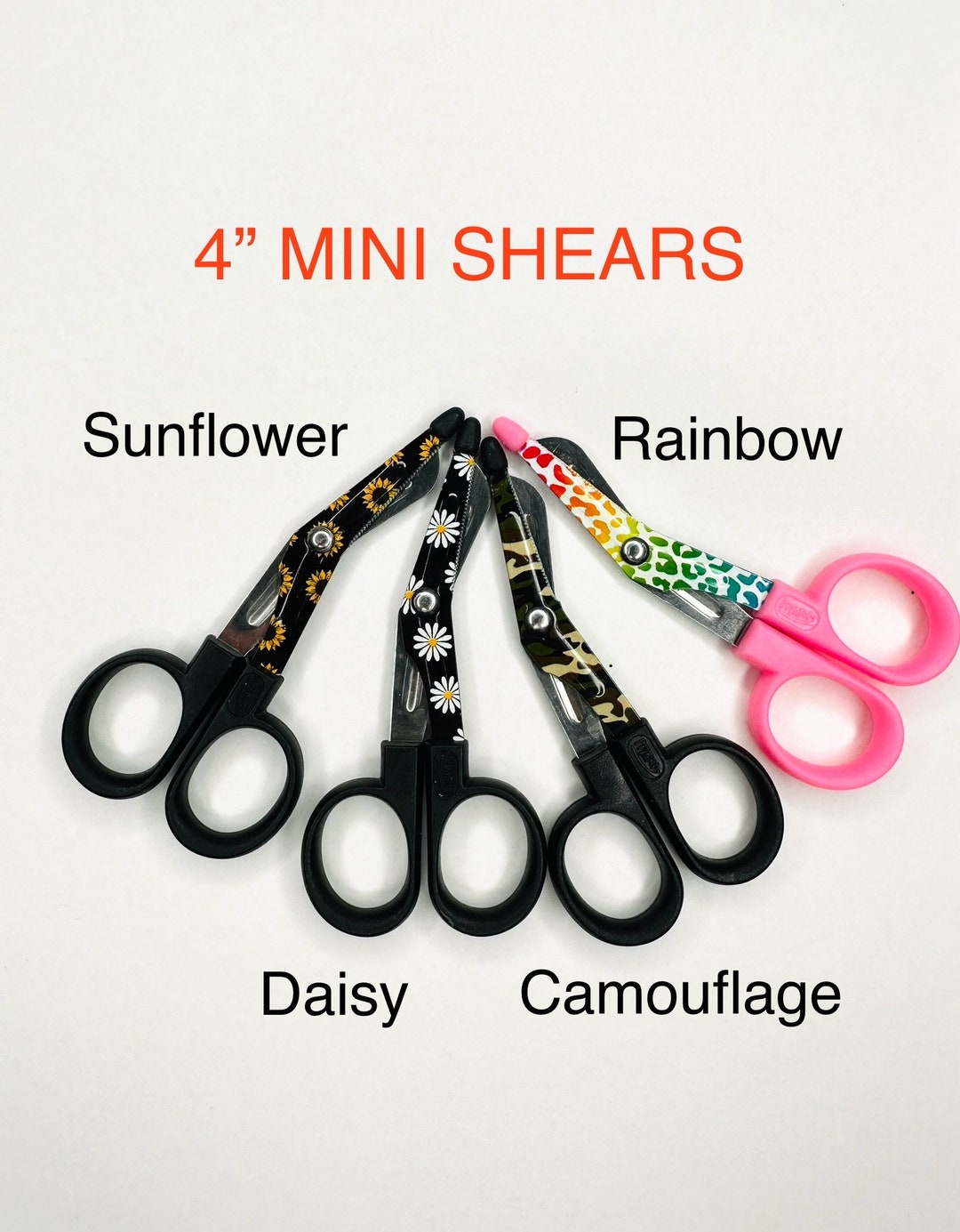 Mini Nurse Badge Scissors – 4" Trauma Shears in Wild Prints | Leopard ...