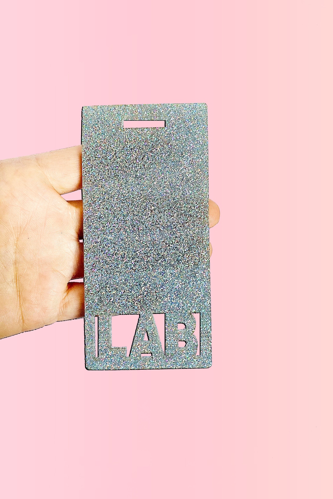 Lab Glitter Acrylic Badge Buddy, Marker Parker - Etsy