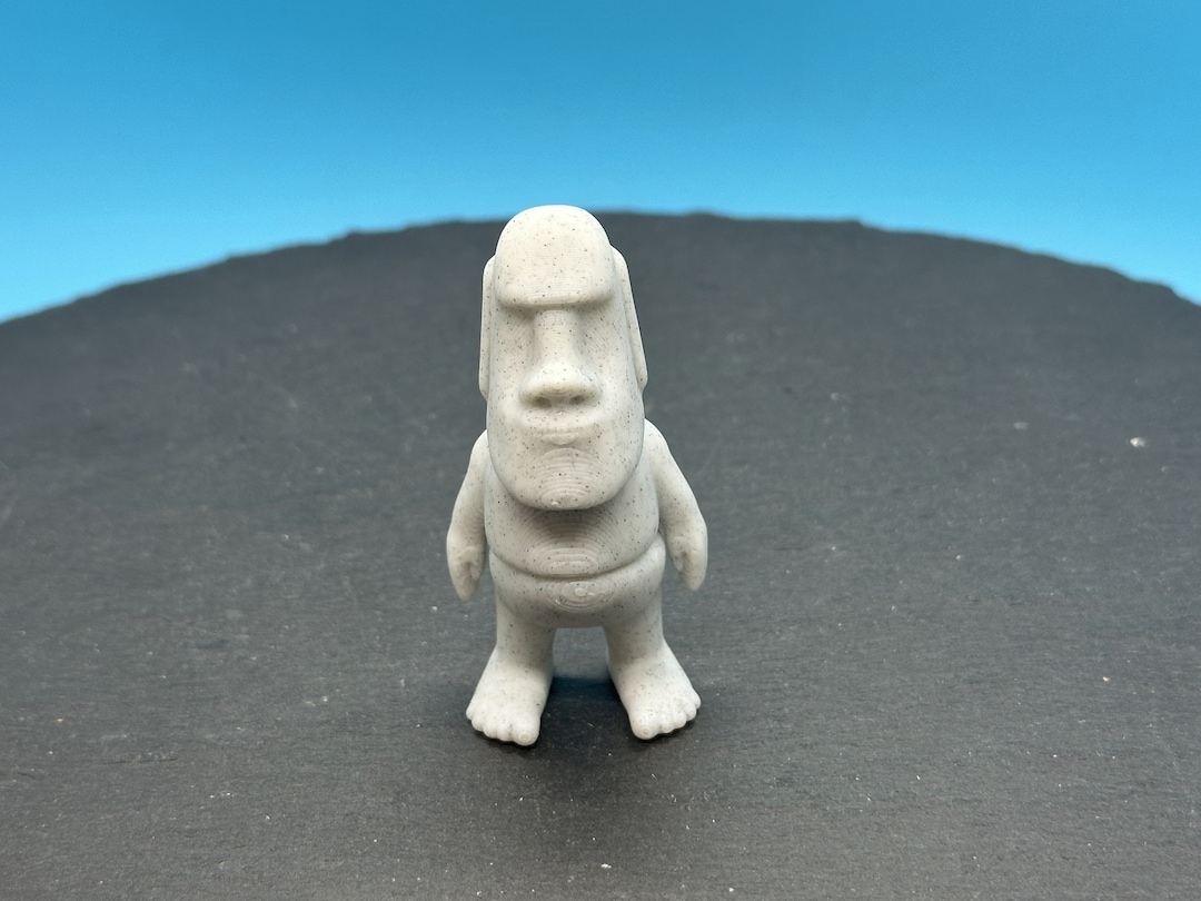 3D Printed Articulated Mini Easter Island Statue - Fidget Friend Animal ...