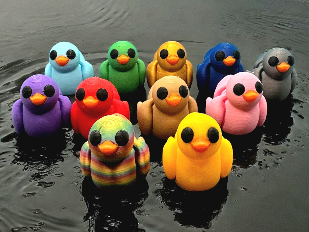 3D Printed Articulated Mini Duck - Fidget Friend Animal, Baby Animals ...