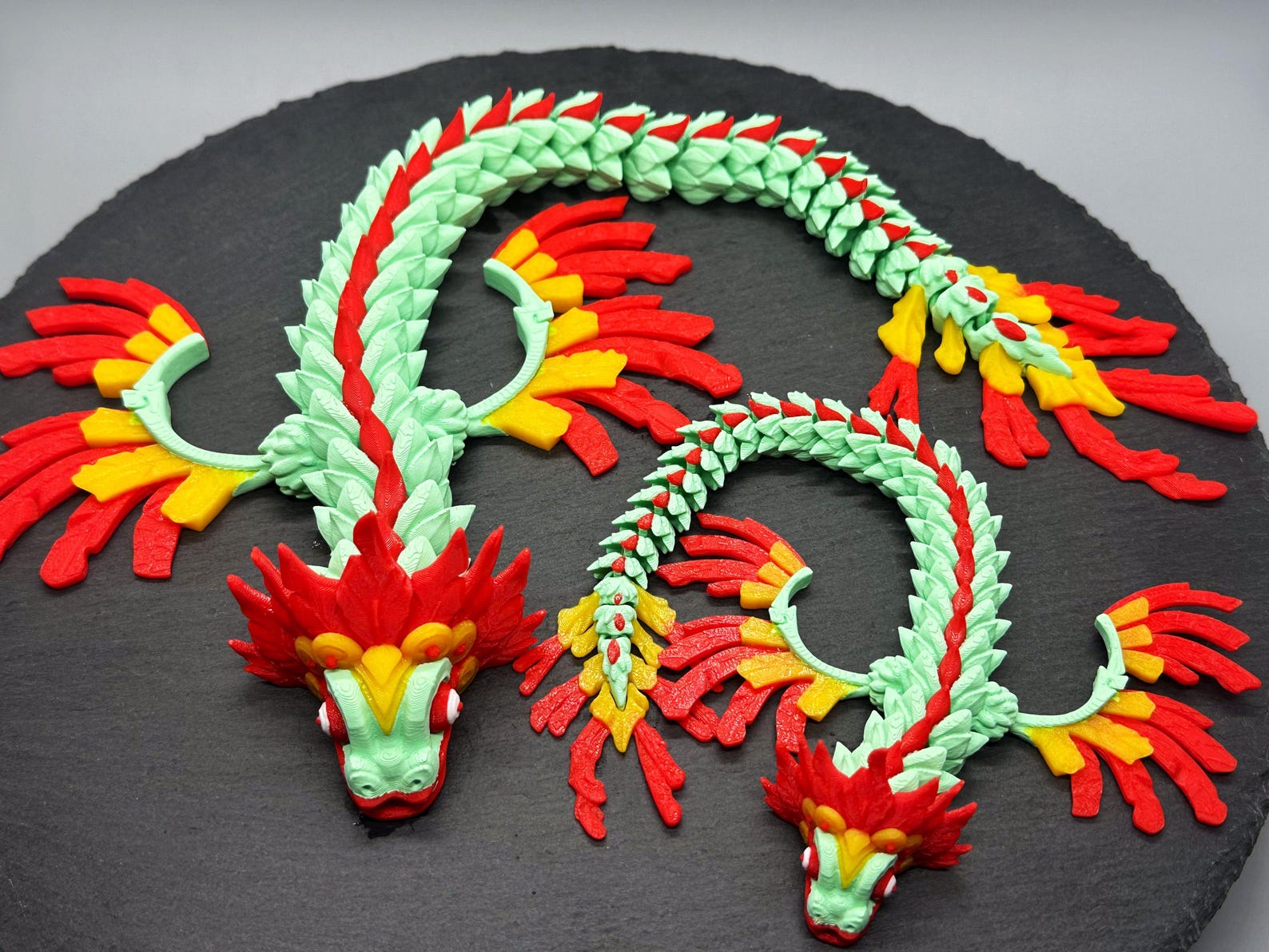 Articulated Aztec Dragon, Aztec Quetzalcoatl Fidget Dragon, 3D Printed ...
