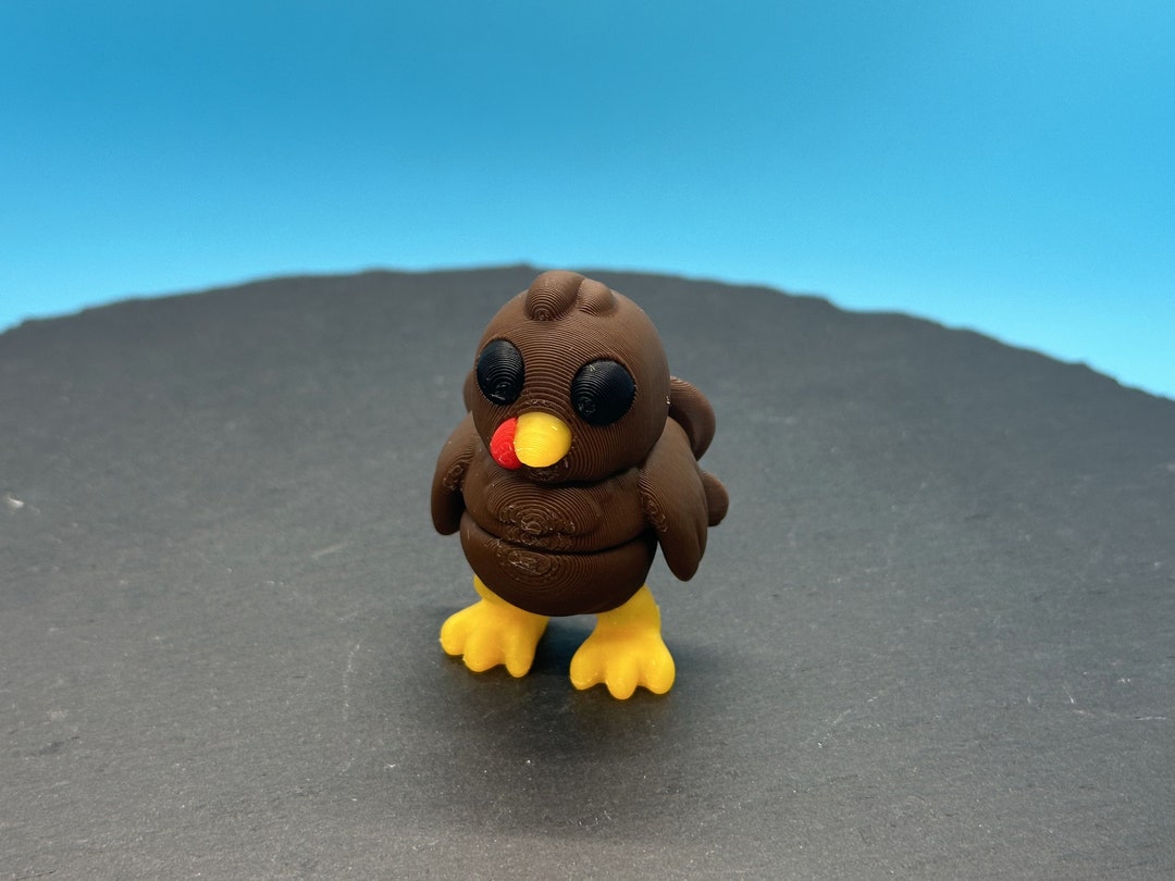 3D Printed Articulated Mini Turkey - Fidget Friend Animal, Baby Animals ...