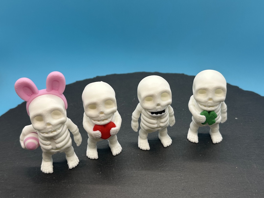 3D Printed Articulated Mini Skeletons - Fidget Friend Animal, Baby ...
