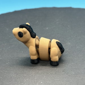 3D Printed Articulated Mini Horse - Fidget Friend Animal, Baby Animals ...