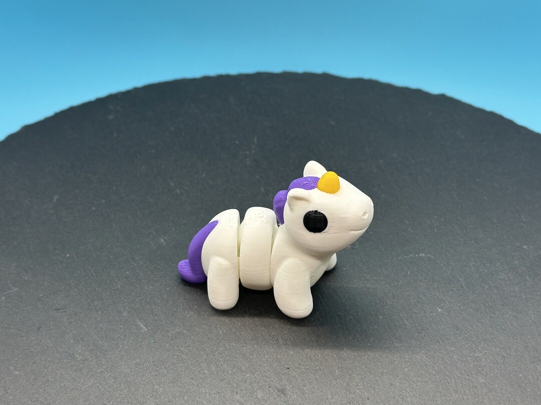 3D Printed Articulated Mini Unicorn - Fidget Friend Animal, Baby Animals, Zou3d Mini Animals - Etsy