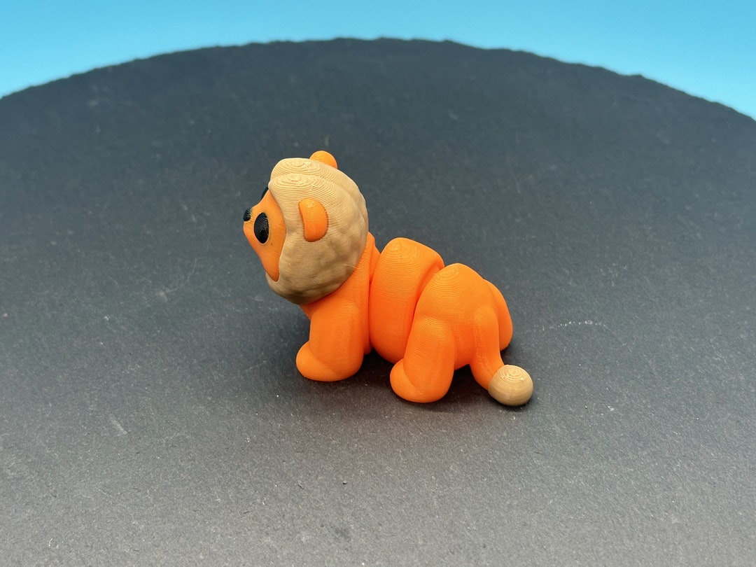 3D Printed Articulated Mini Lion - Fidget Friend Animal, Baby Animals ...