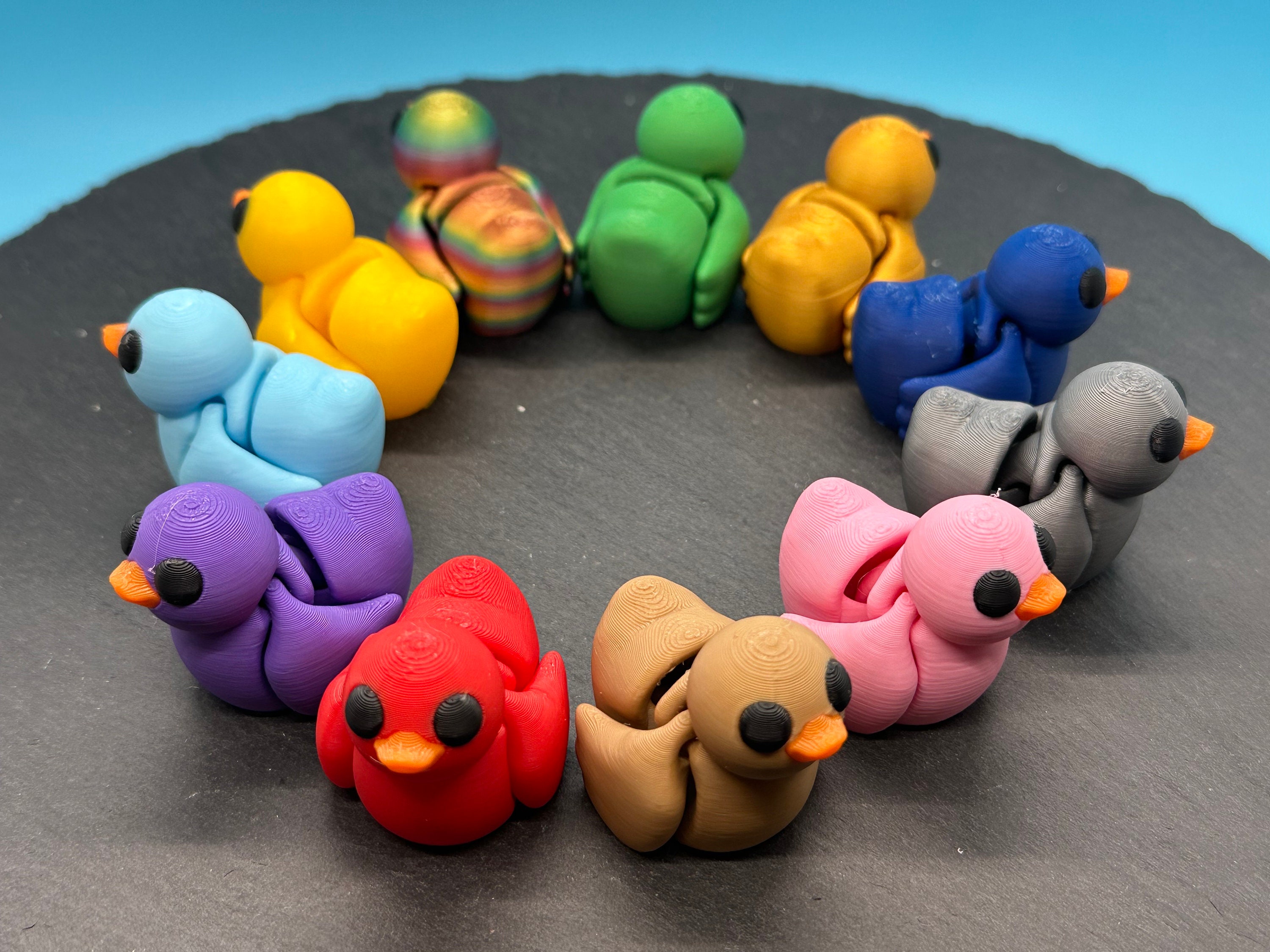 3D Printed Articulated Mini Duck - Fidget Friend Animal, Baby Animals ...
