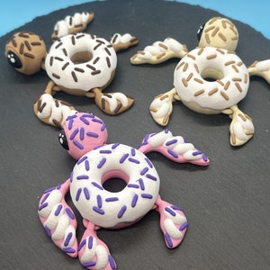 Articulated Donut Turtle Gift Home Decor, Fidget Friends, Holiday Fidget - Etsy