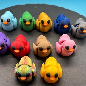 3D Printed Articulated Mini Duck - Fidget Friend Animal, Baby Animals ...