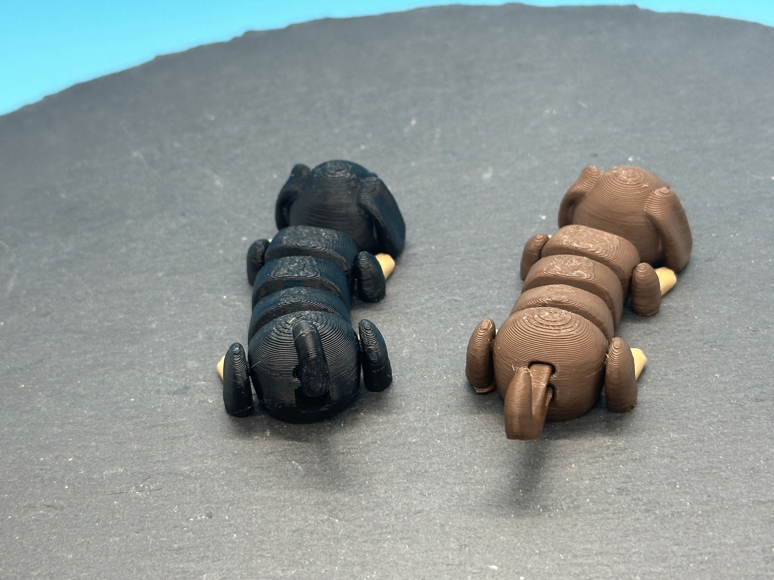 3D Printed Articulated Mini Dachshund Dog - Fidget Friend Animal, Baby ...