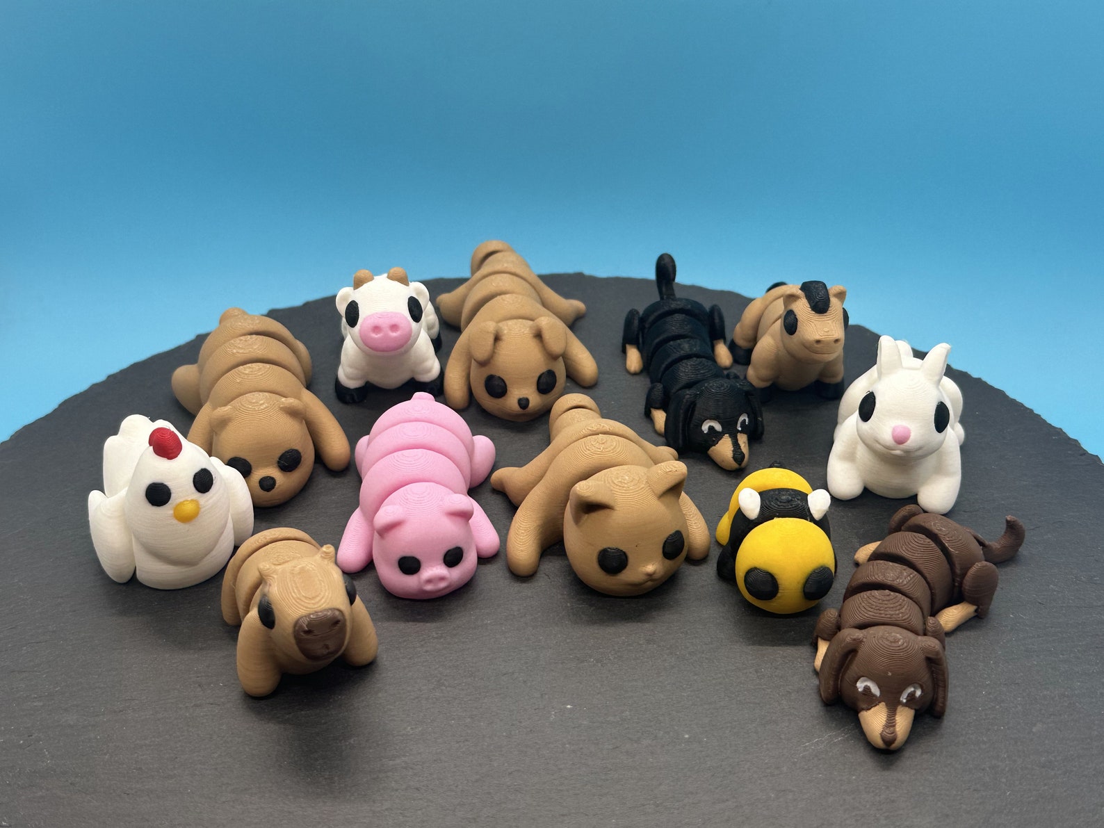 3D Printed Articulated Mini Turkey - Fidget Friend Animal, Baby Animals ...
