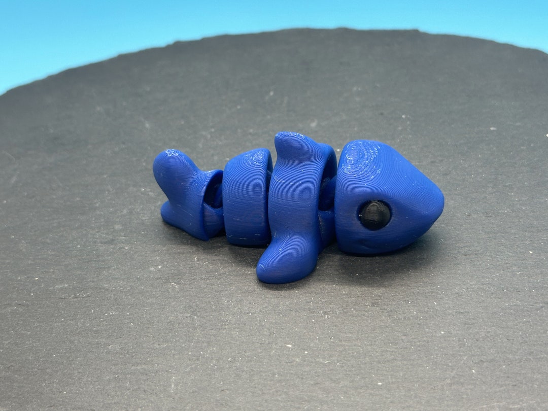 3D Printed Articulated Mini Shark - Fidget Friend Animal, Baby Animals ...
