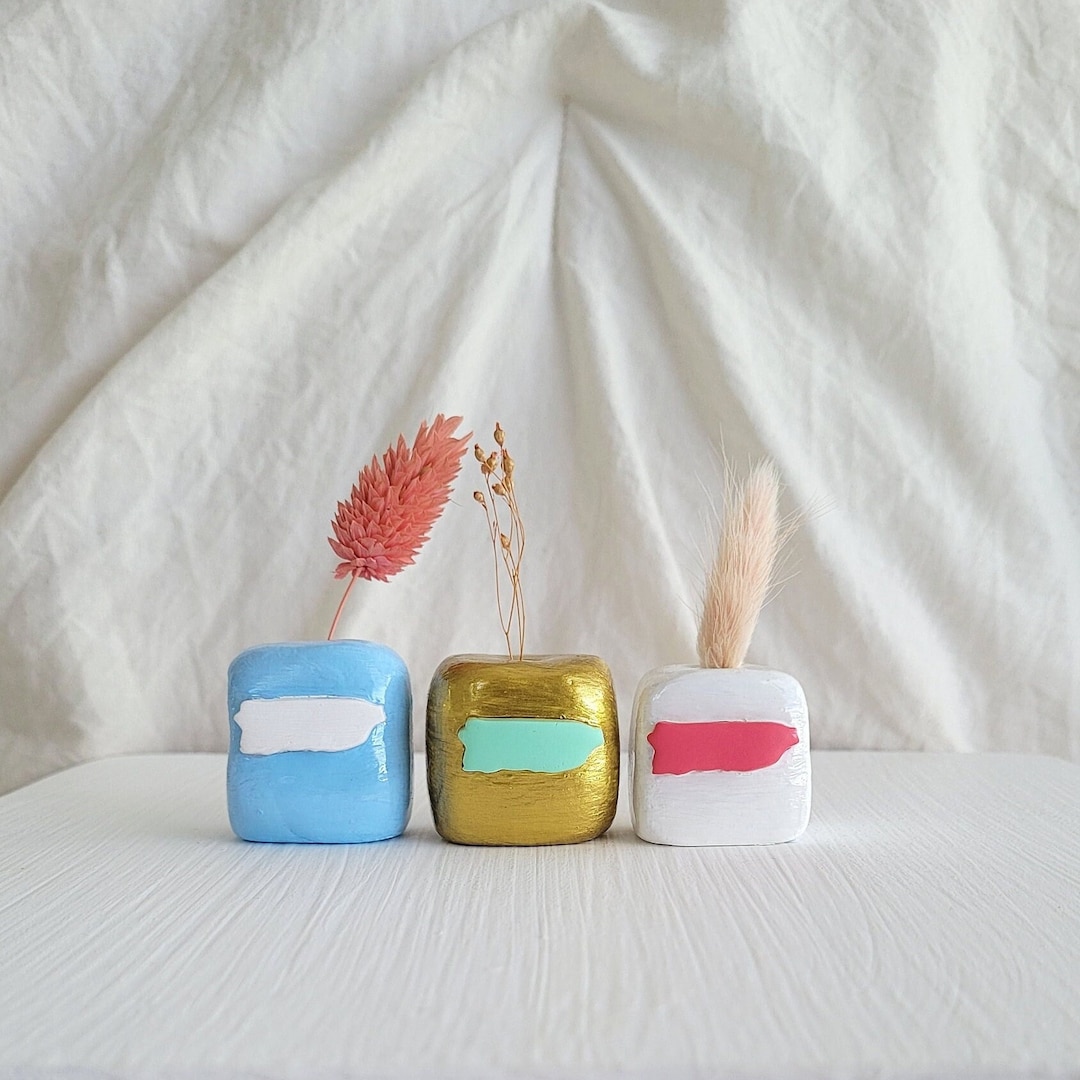 Puerto Rico Mini Vases / Boricua Decor Gift / Puerto Rican Flower Pot ...