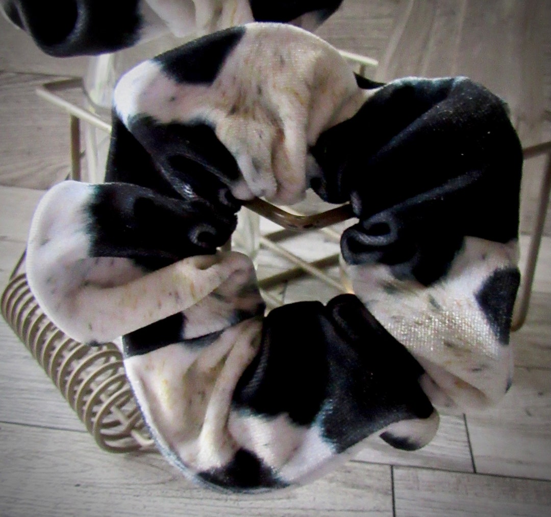 Velvet Faux Holstein Hide Scrunchie-western - Etsy