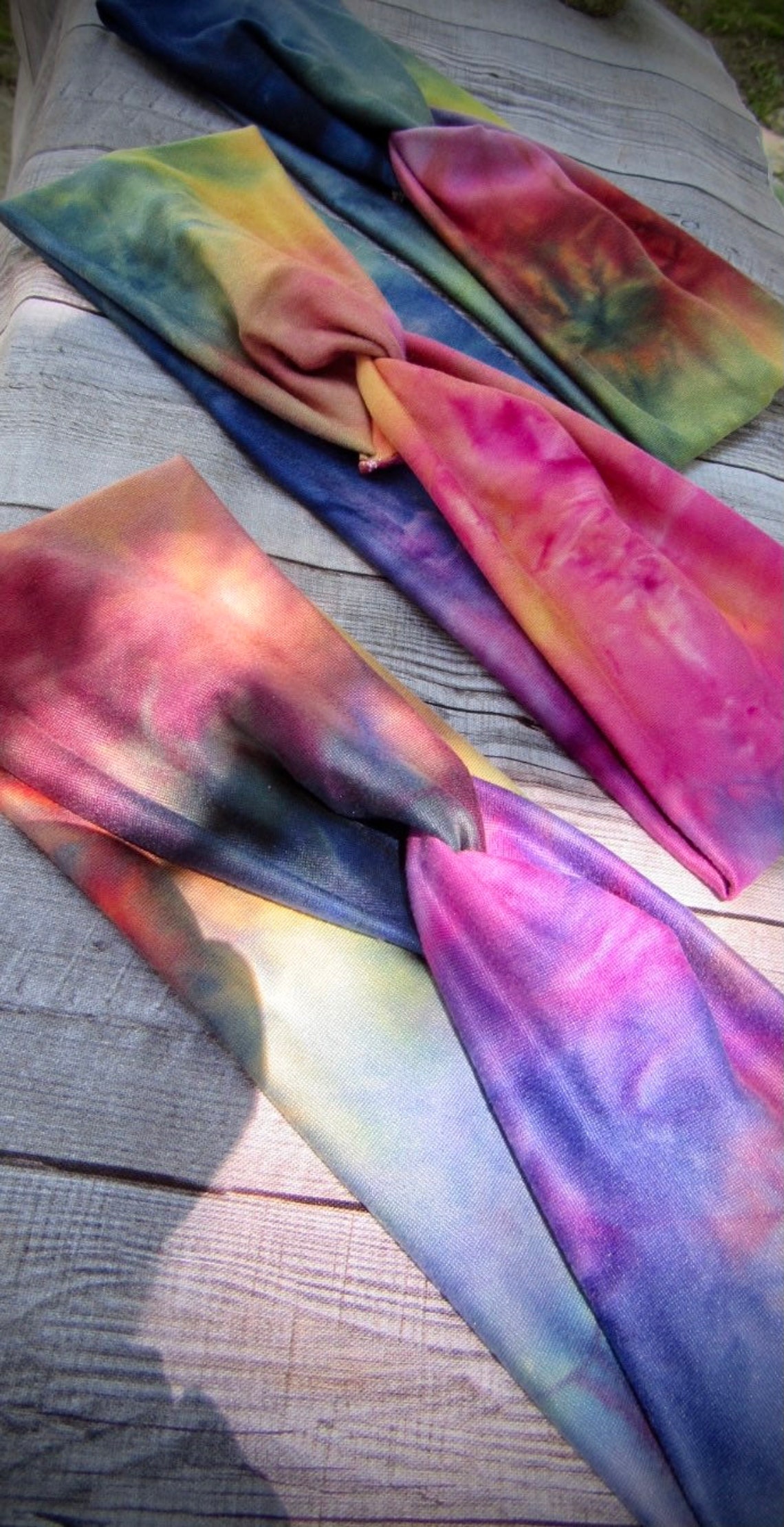 Rainbow Tye Dye Twist Headband | Etsy