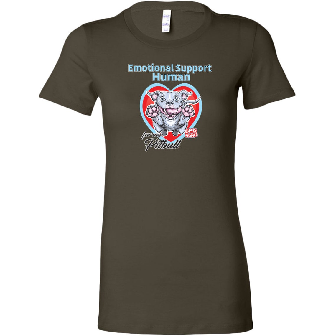 Emotional Support Human T-shirt Original Blue Nose Pitbull - Etsy