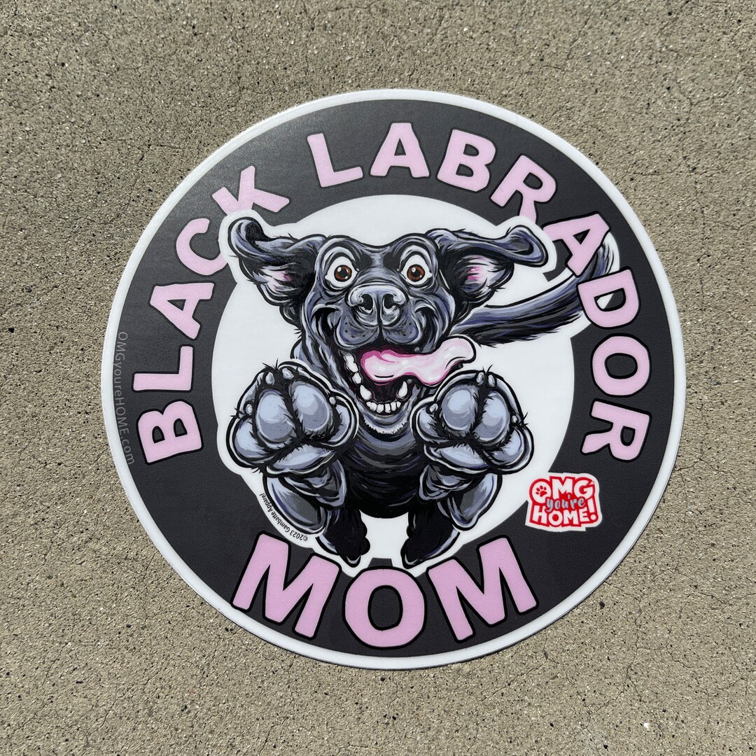 Black Lab Mom Decal: Weatherproof Vinyl Sticker - Etsy