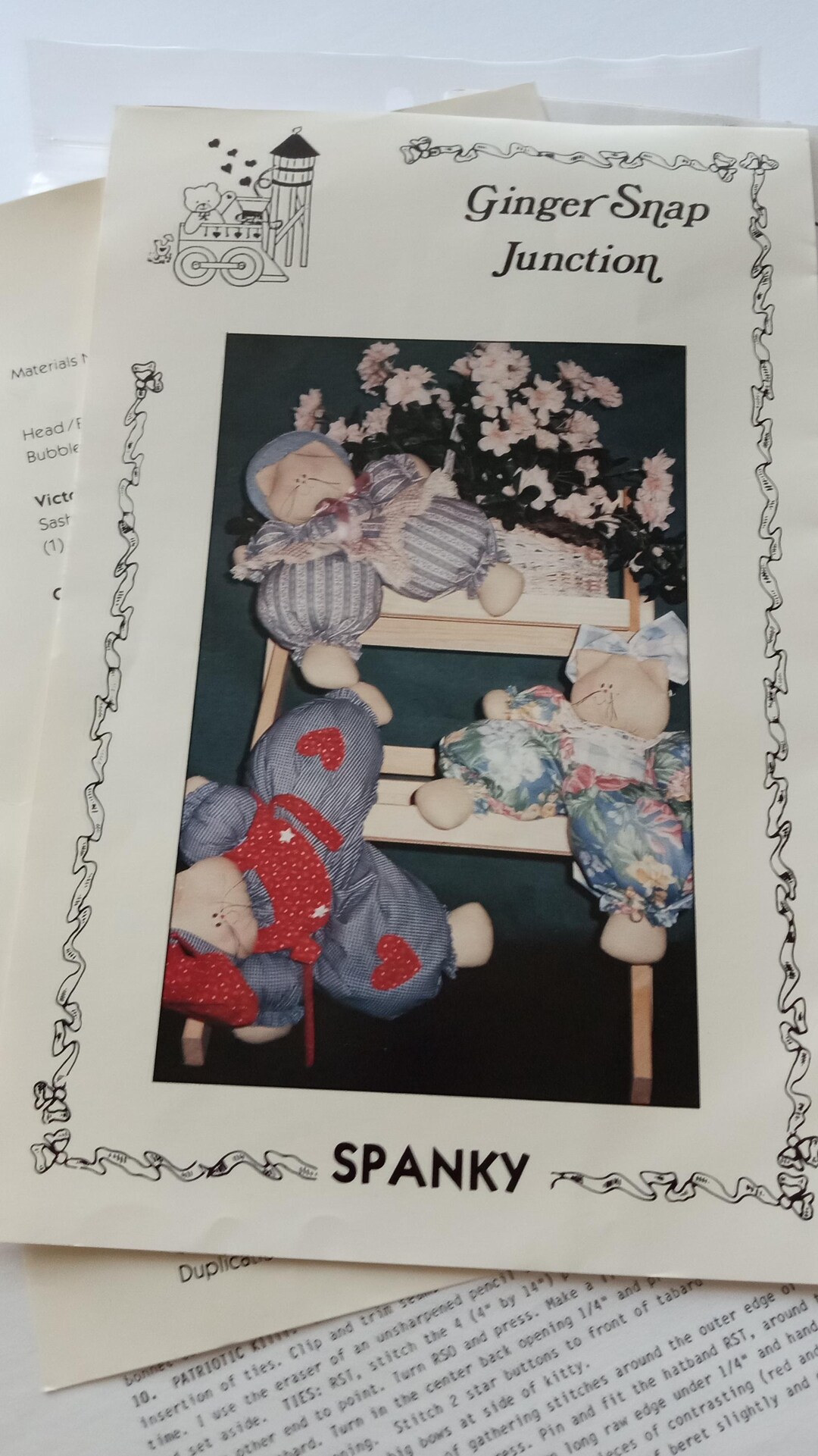 Ginger Snap Junction - Spanky the Cat 1991 Vintage Uncut 17" Dressed ...