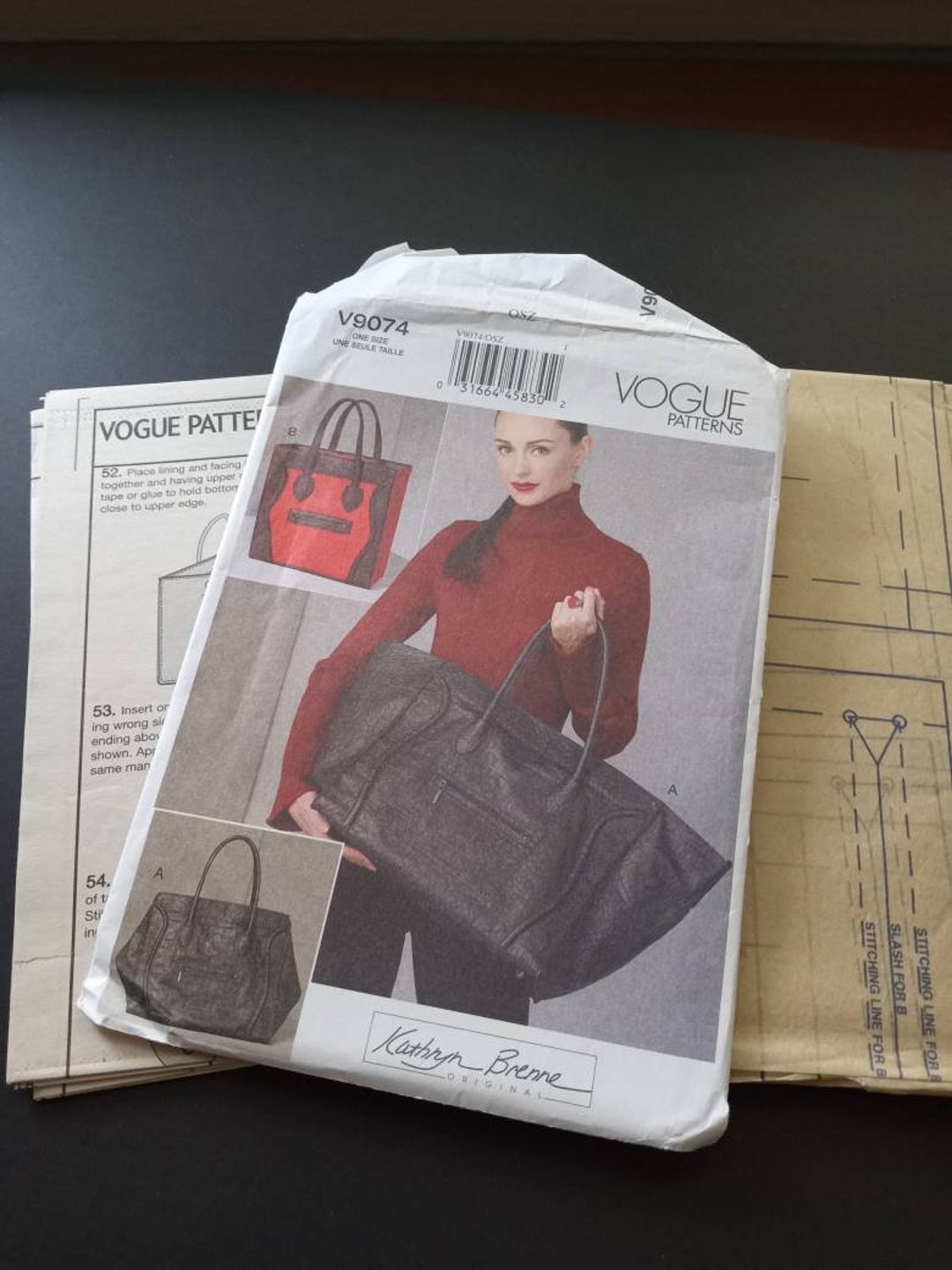Vogue Fashion Accessory V9074 Pattern Handbag 2014 Uncut Vintage One ...
