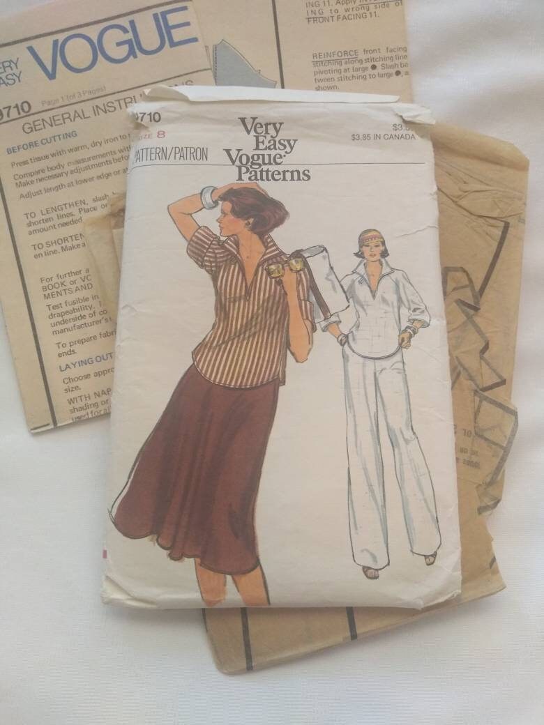 Very Easy Vogue Pattern 9710 Size 8 Partially Cut 1976 Ladies Misses ...