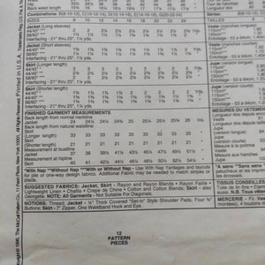 Mccall's 8102 Miss Size C (10-12-14) Pattern Cut Vintage 1996 Adult ...