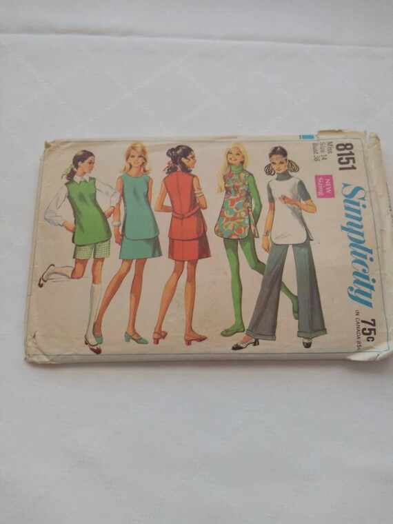 Simplicity 8161 Size 14 Bust 36 Pattern Partially Cut Vintage - Etsy
