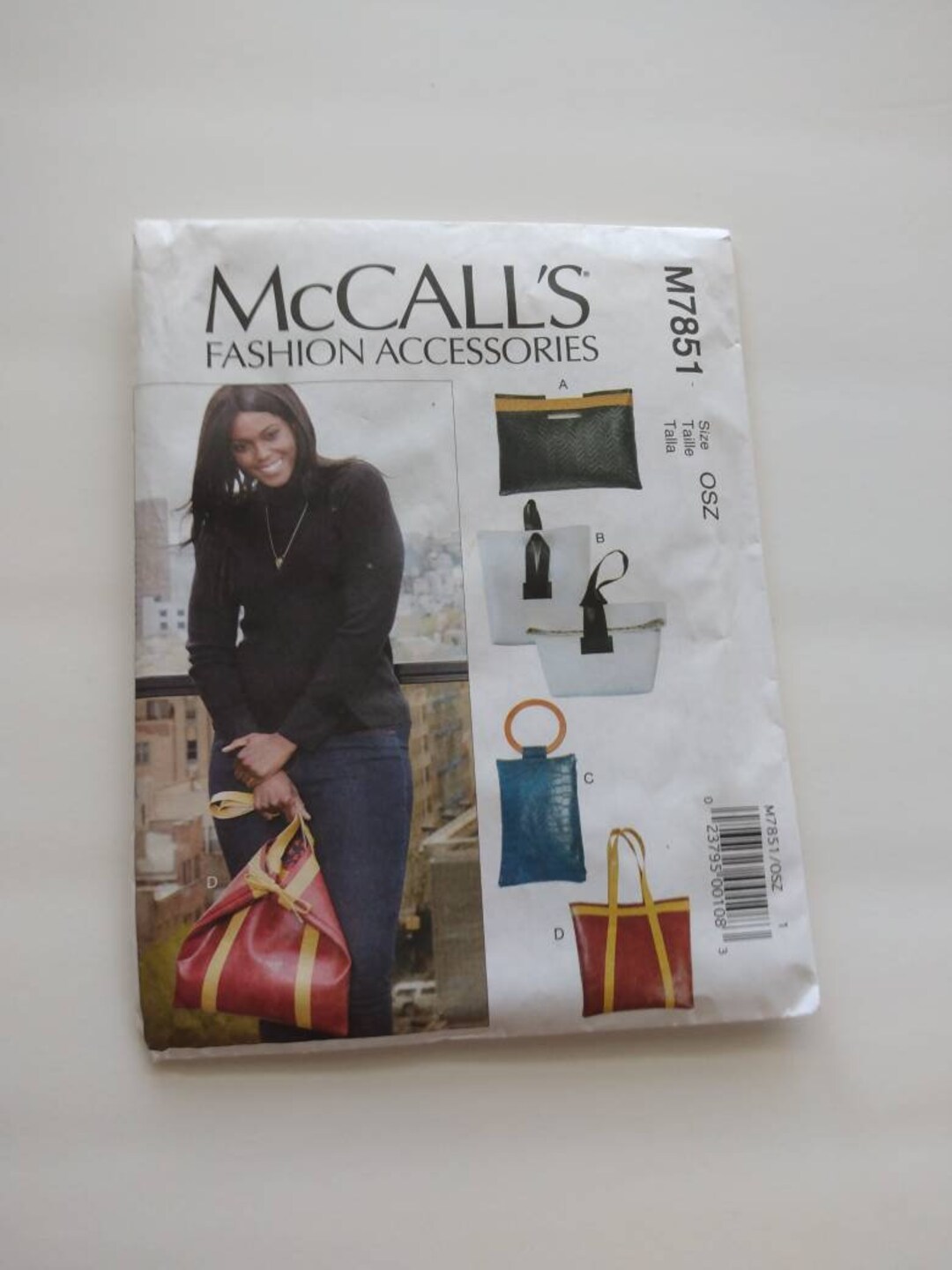 Purse Making Patterns (4) Mccalls M7851 Partially Cut Leathercraft ...