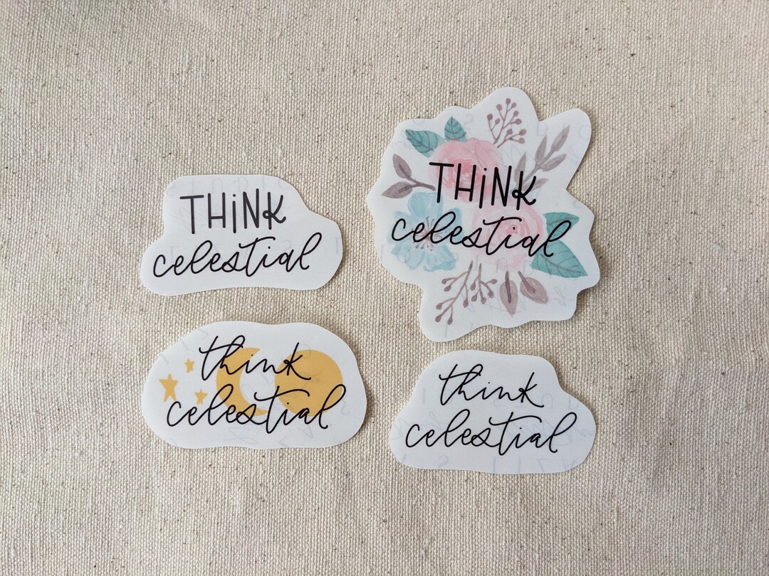 Think Celestial Sticker Pack | Waterproof Stickers for Laptop, Mirror ...