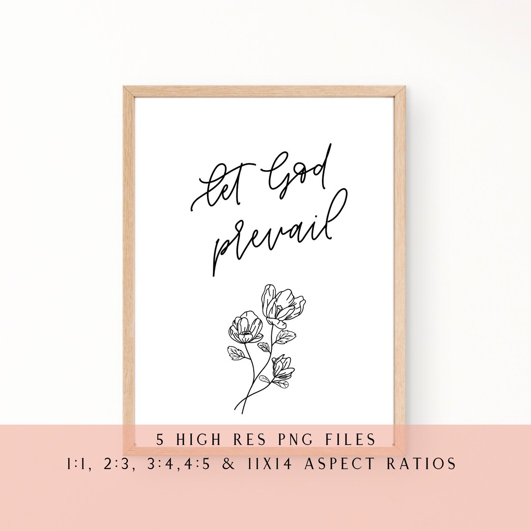 Let God Prevail Printable Wall Art | Russell M Nelson Minimalist PNG ...