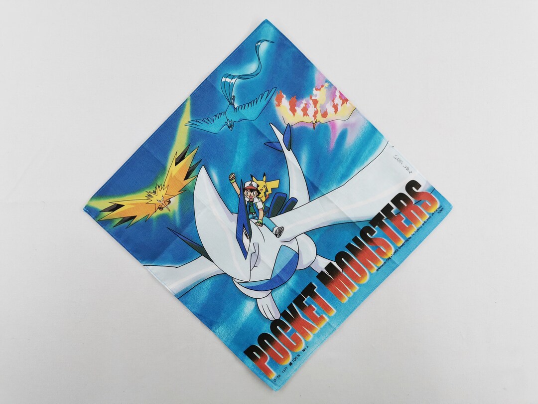 Pokemon Cotton Handkerchief Multi-color Vintage Designer Accessories ...