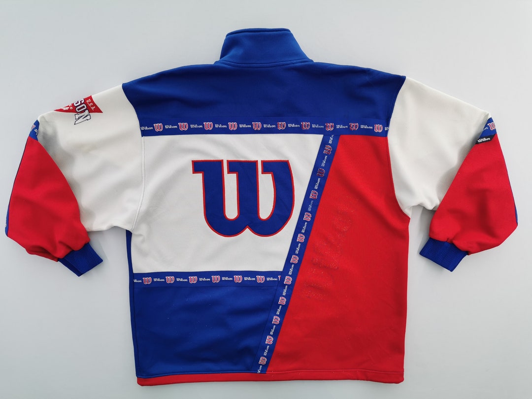 Wilson Jacket Vintage 90s Wilson Color Block Track Jacket Size - Etsy