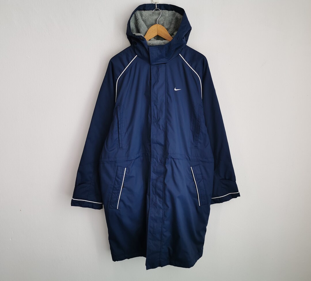 Nike Jacket Nike Swoosh Logo Winter Long Jacket Size L - Etsy
