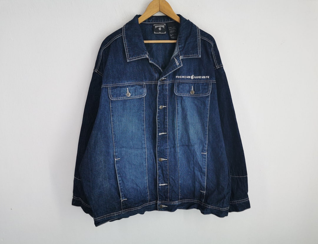 Roca Wear Jacket Vintage Roca Wear Denim Jeans Jacket Size 3XL - Etsy