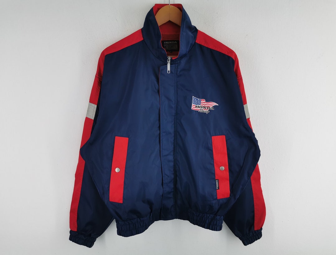 Honda Jacket Vintage Honda Racing Windbreaker Jacket Size L - Etsy