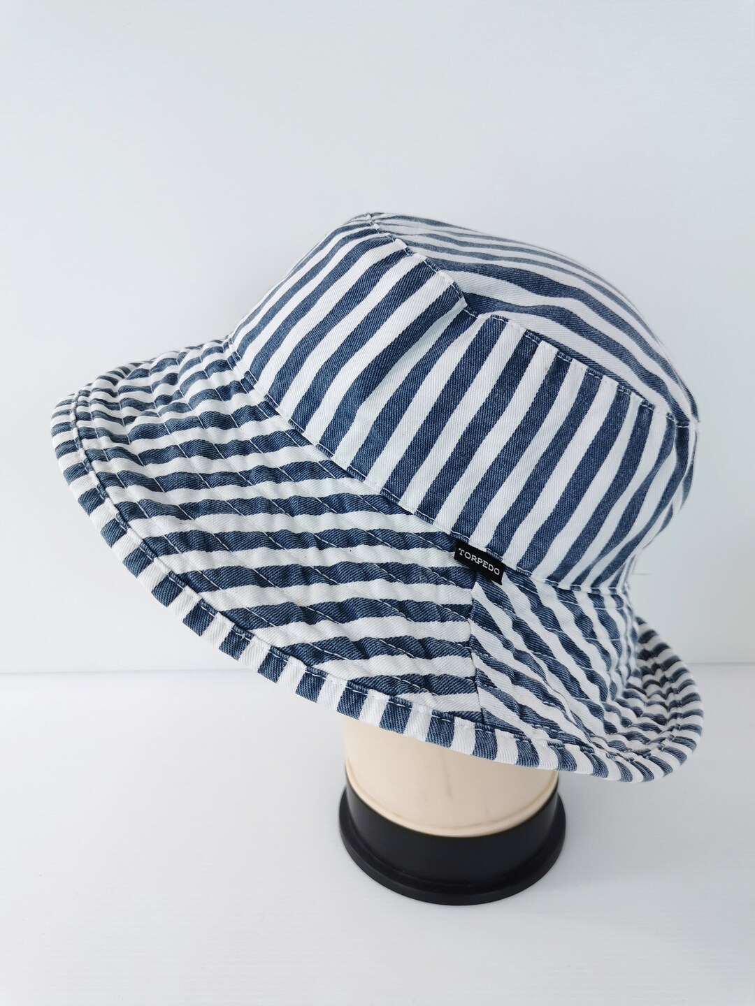 Torpedo Hat Vintage Torpedo Made in France Striped Hat Wear Bucket Hat ...