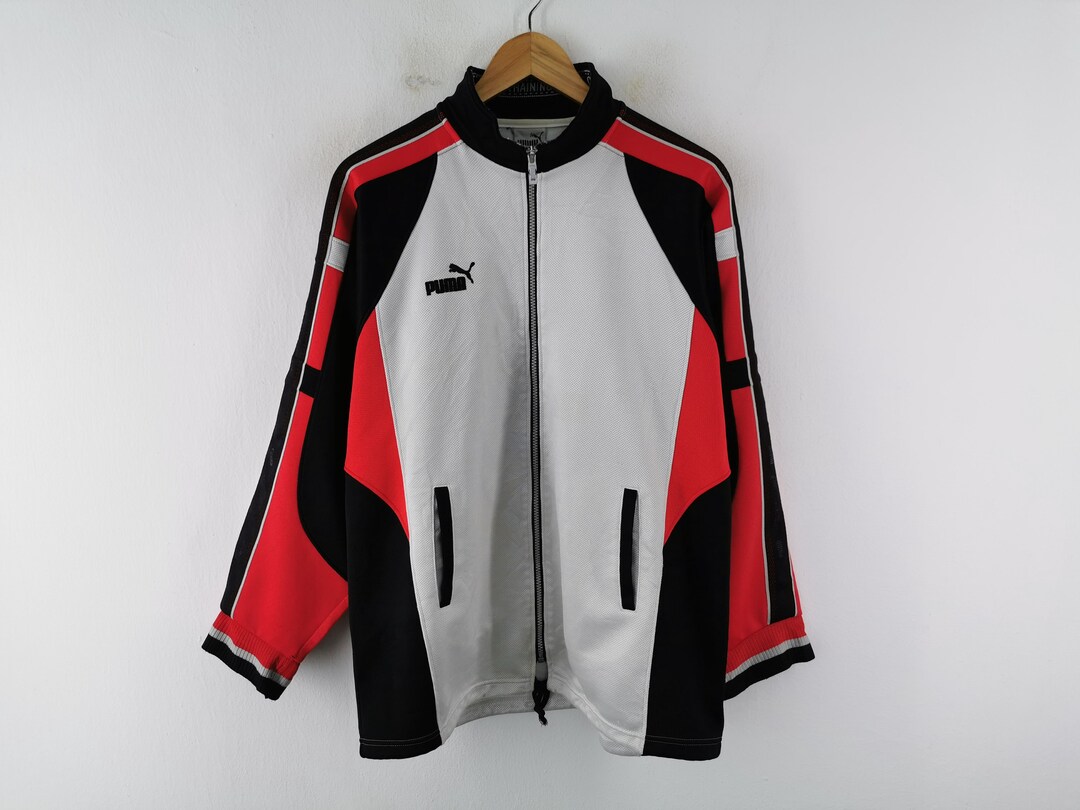 Puma Jacket Vintage 90's Puma Track Jacket Size XL - Etsy
