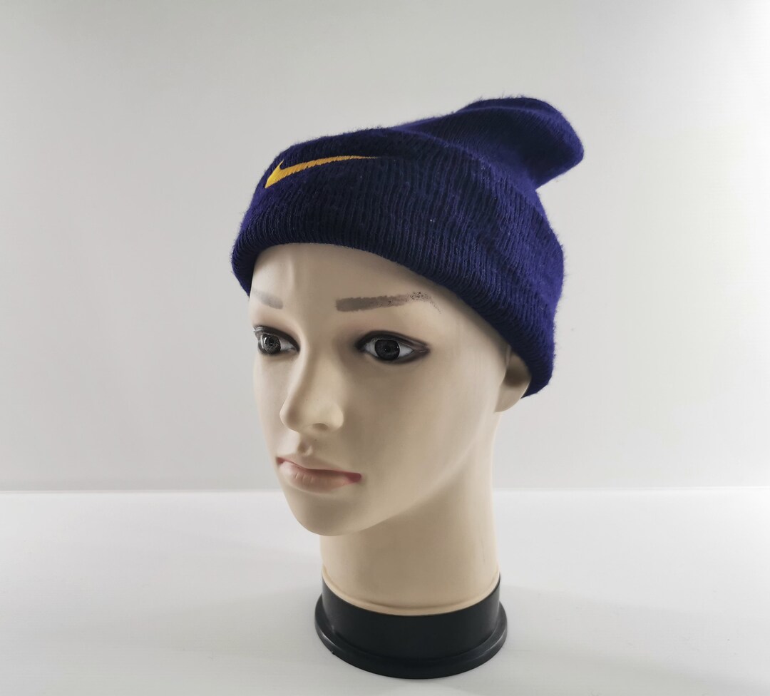 Nike Swoosh Hat Vintage Nike Logo Ski Beanie Hat Snow Cap - Etsy