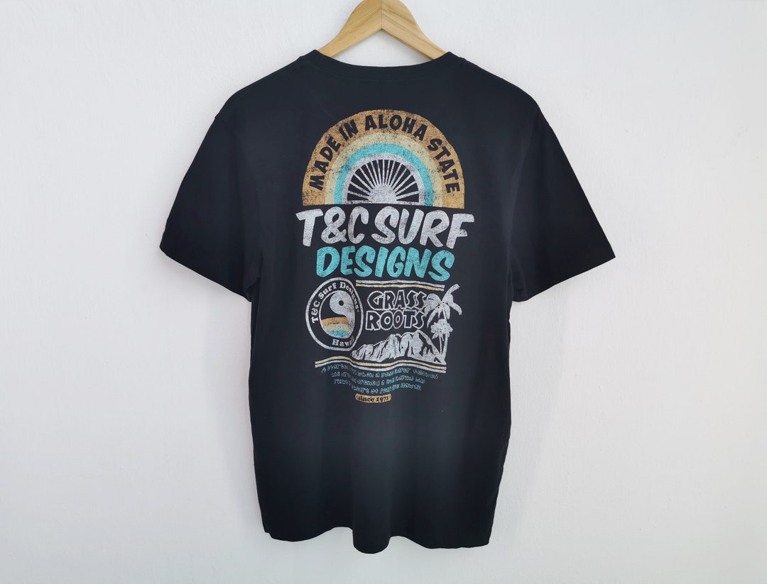 T&C Surf Shirt T and C Surf Designs Grass Roots T Shirt Size L - Etsy