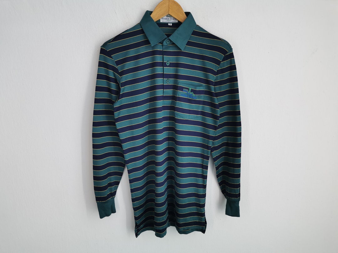 Pebble Beach Shirt Pebble Beach Golf Stripe T Shirt Size M - Etsy