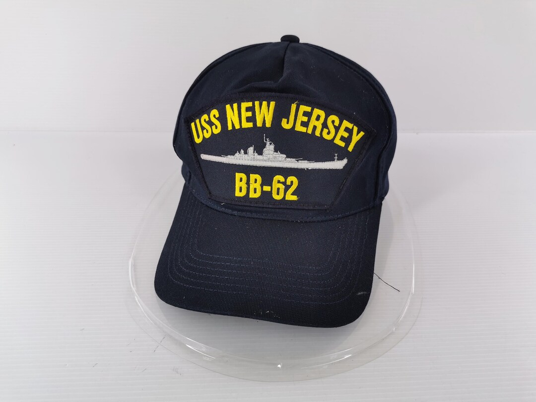 Navy Uss New Jersey BB-62 Cap Vintage 90's Uss New Jersey BB-62 Hat Cap ...