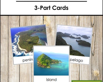 Montessori Land and Water Forms - Etsy