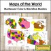 Montessori Maps of the World Bundle color-coded Geography - Etsy