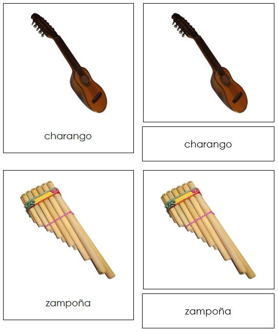 Montessori Musical Instruments of South America 3-part Cards ...