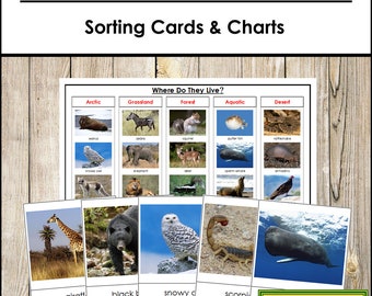 Animals and Their Names Zoology Printable Montessori Cards Digital ...