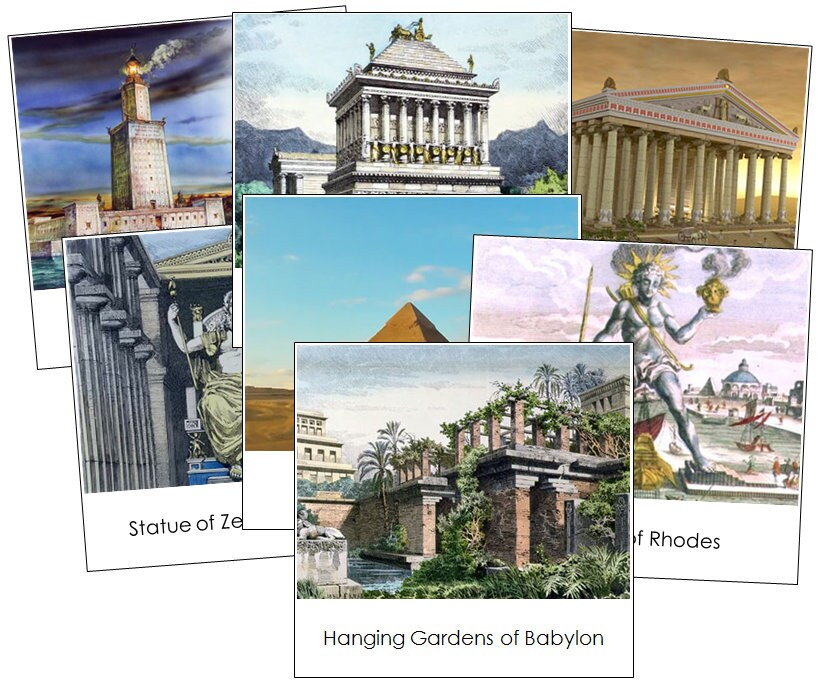 Seven Wonders of the Ancient World Cards - History (digital Download ...