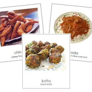 Montessori Foods of Africa 3-part Cards - Geography Continent Cards ...